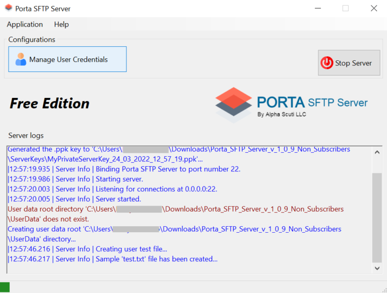 Best Free SFTP Server For Windows & Linux - PORTA SFTP SERVER